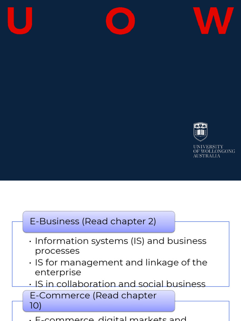 Lecture 3 E-Business and E-Commerce | PDF | E Commerce | Business Process
