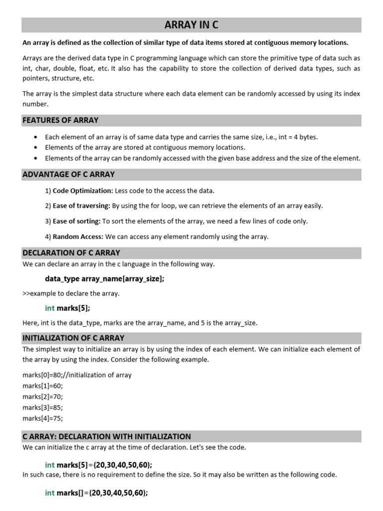 PPS_Array | PDF | Integer (Computer Science) | Computer Data PPS_Array | PDF | Integer (Computer Science) | Computer Data