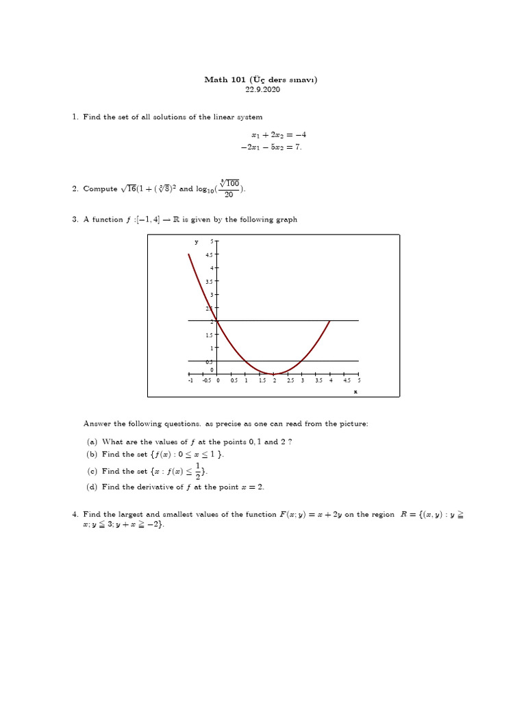 Math 101 Üç2020i PDF | PDF