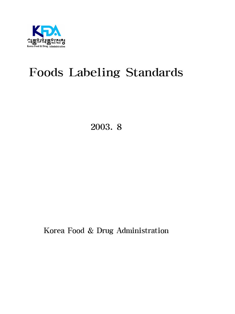 Foods Labeling Standars 03 | PDF | Technology & Engineering