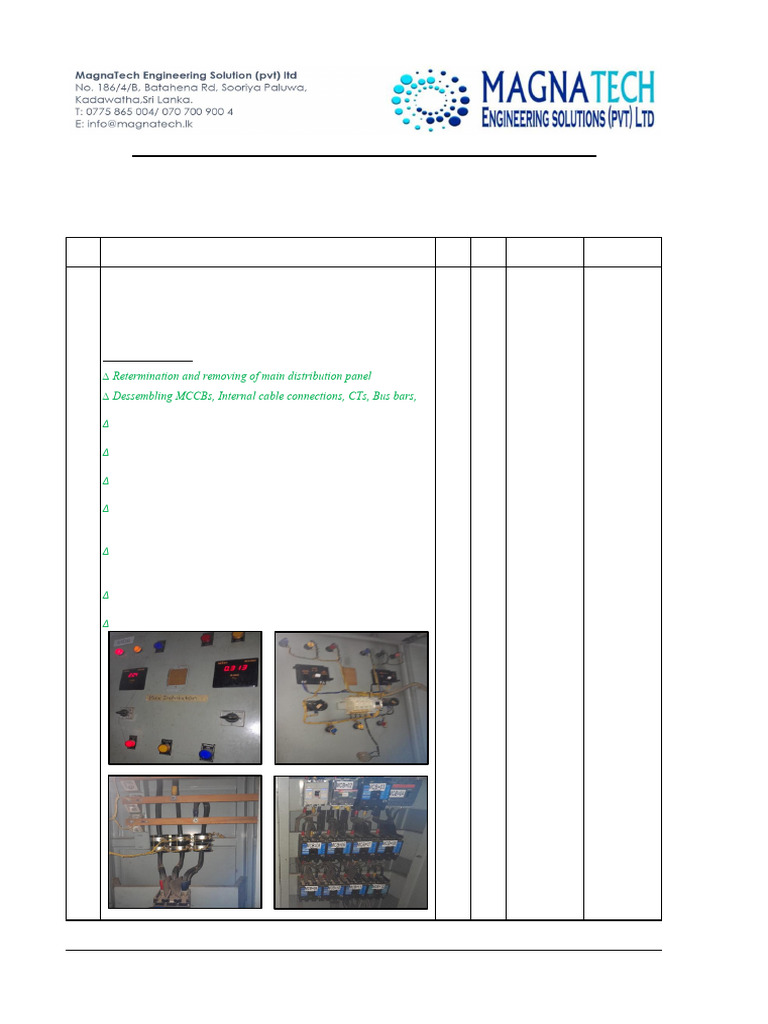 Quotation - Panel Boards Referbhishment | PDF | Equipment | Building ...
