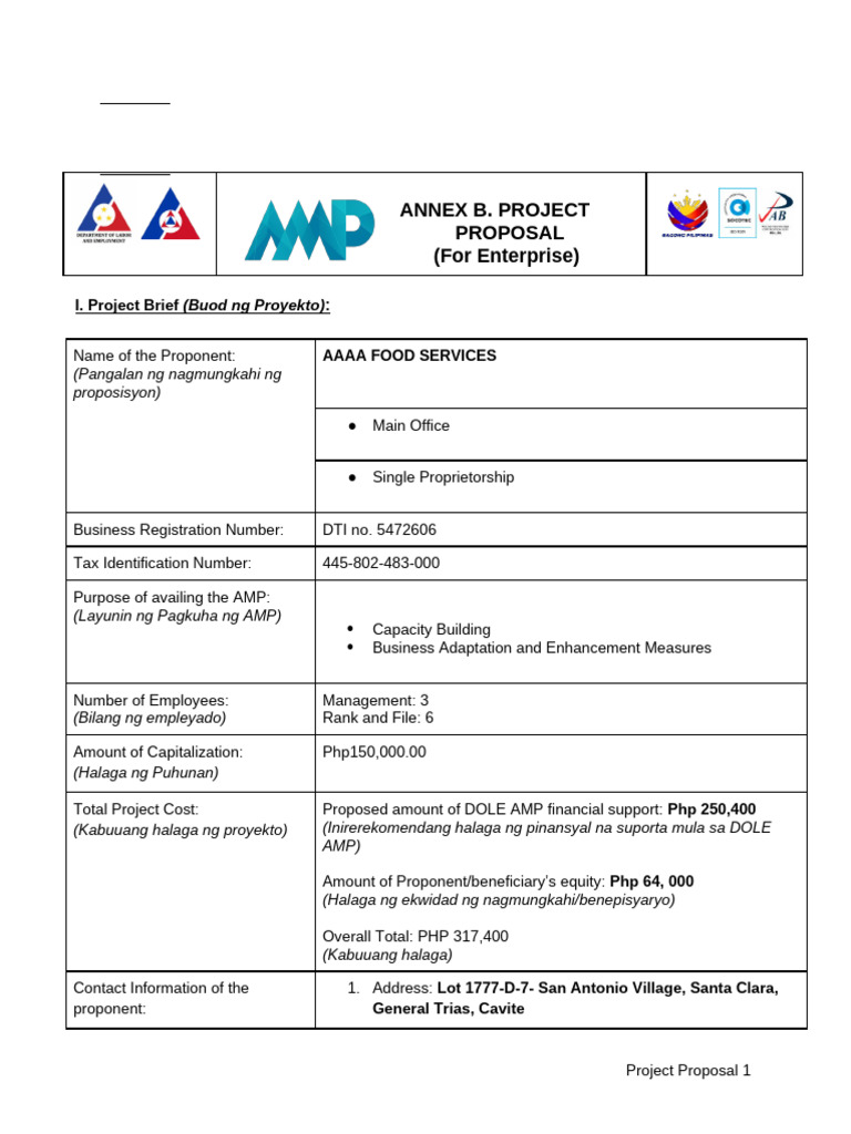 Project Proposal Putolicious Latest | PDF | Career & Growth | Business