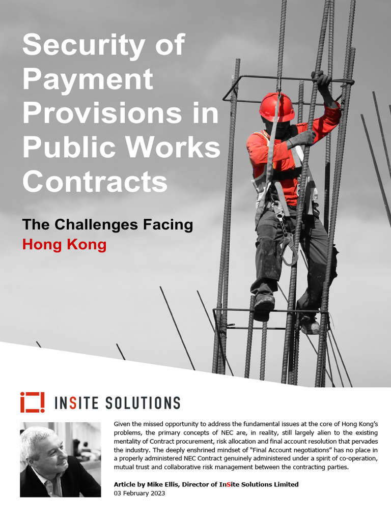 Security of Payment in HK Public Works | PDF | Adjudication