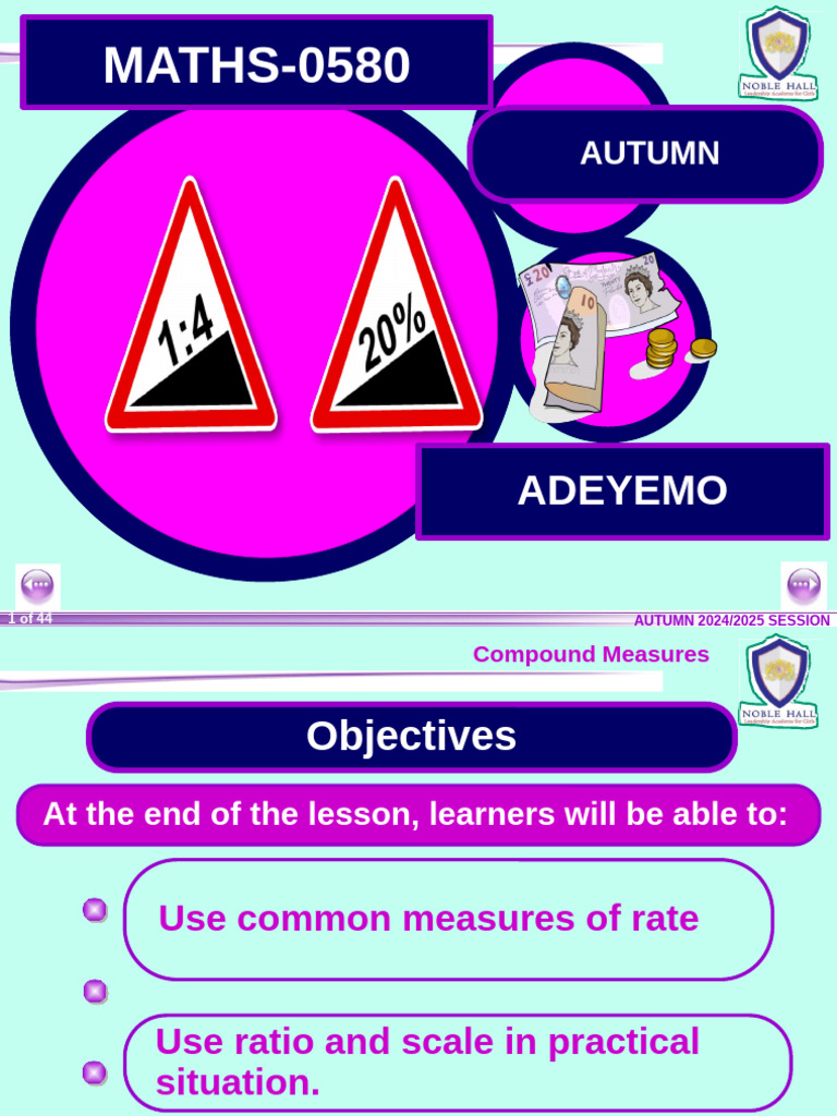 NH Slides of Compound Measure - PPTX Year 10 | PDF | Density | Speed