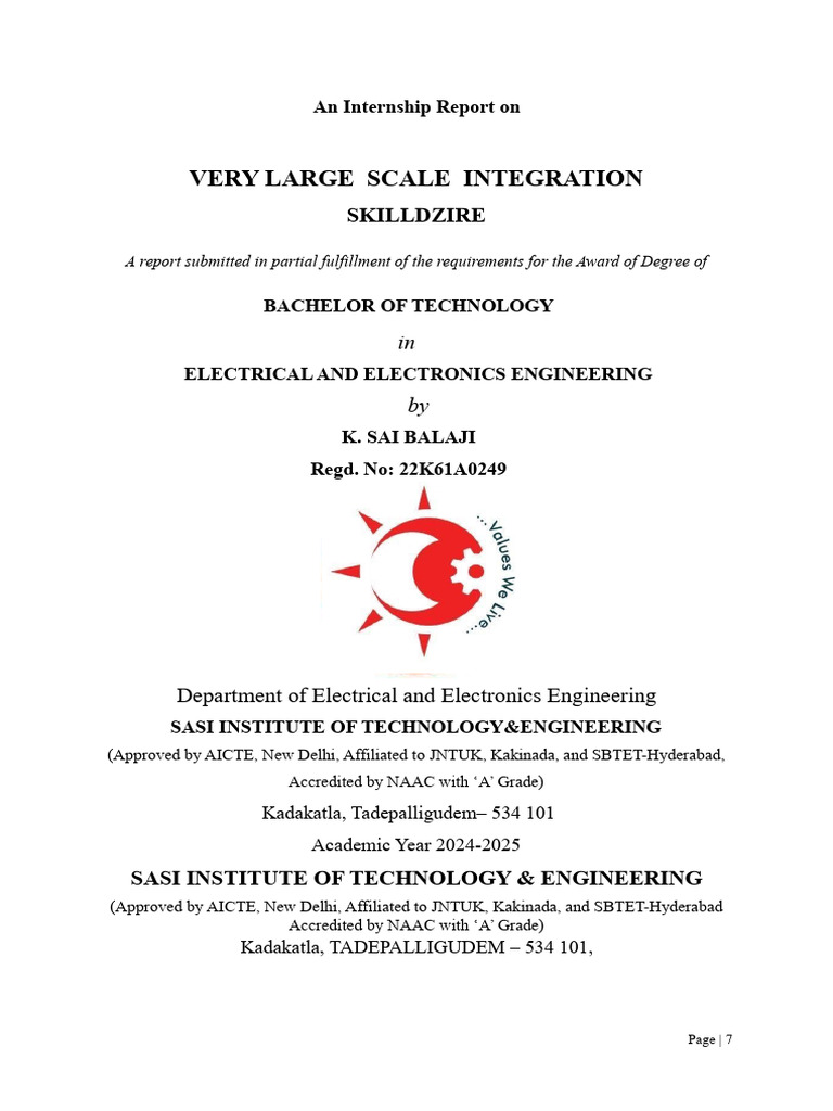 Vlsi Internship New Report | PDF | Logic Gate | Electronic Circuits