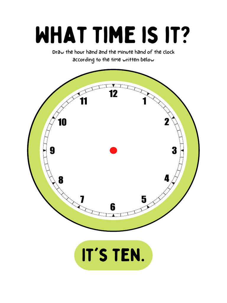 What Time Is It Activity Book - Read and Draw | PDF | Foreign Language ...