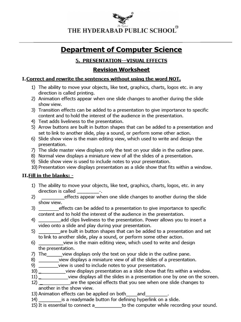 Rev Worksheet PowerPoint Visual Effects | PDF | Microsoft Power Point | Computing