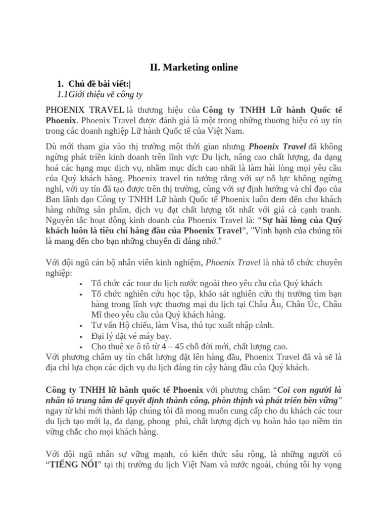 II. Marketing Online | PDF