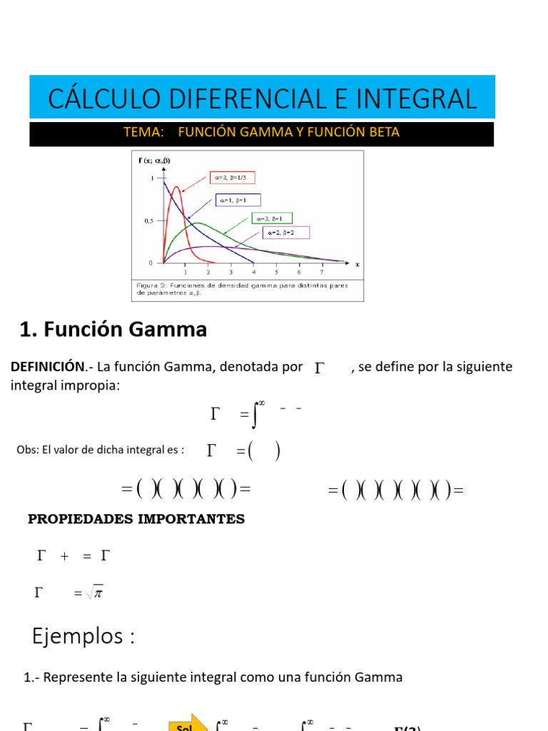 Funcion Gamma y Beta... Cálculo Diferencial e Integral | PDF | Integral | Función (Matemáticas)