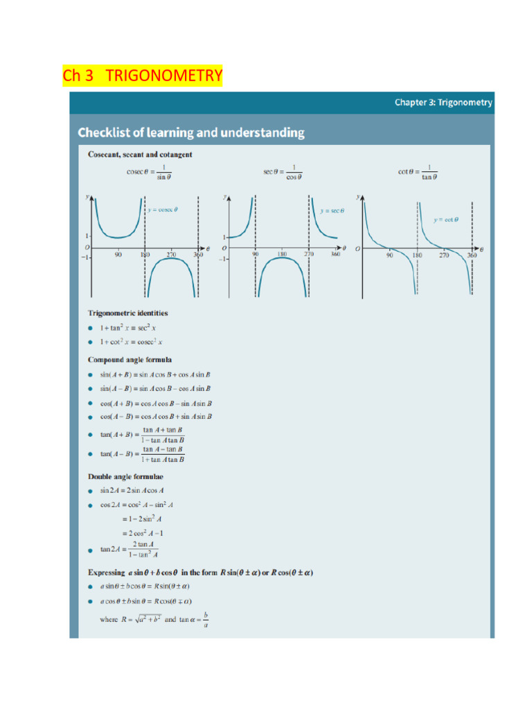 ch 3 trigonometry | PDF