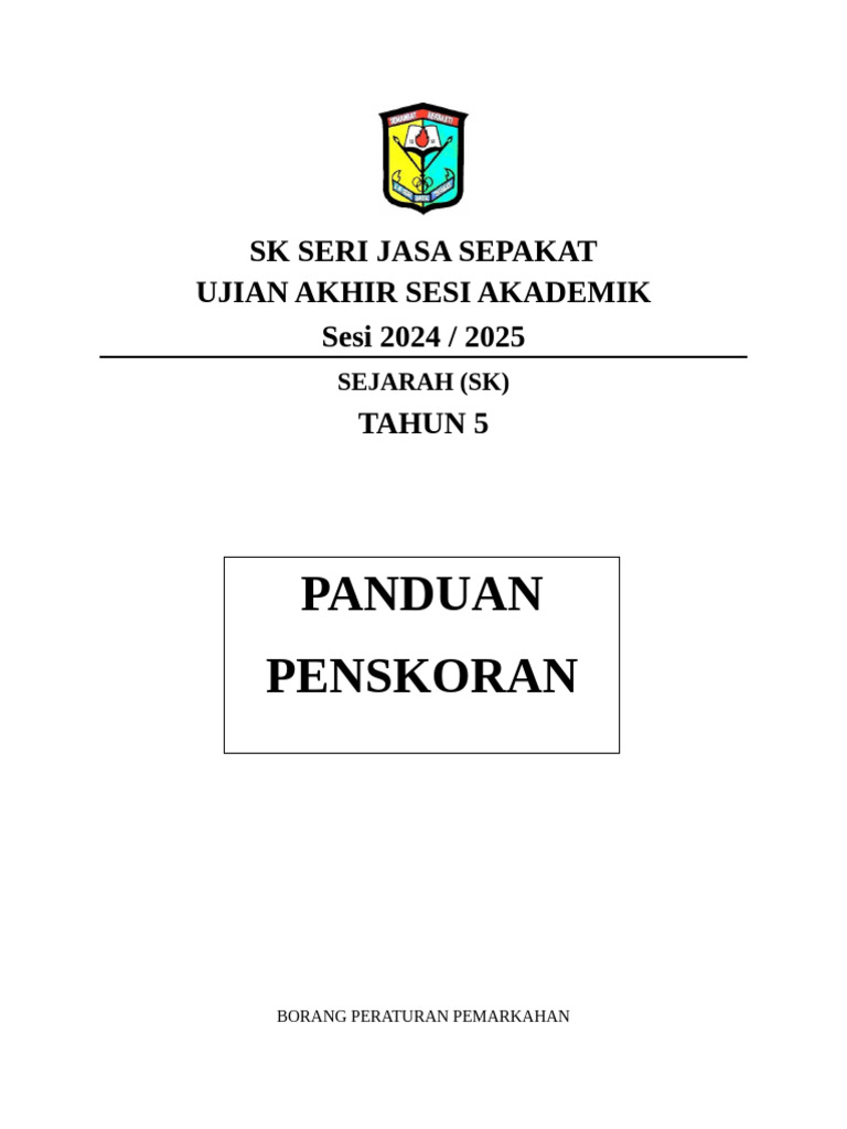 Panduan - Penskoran BM | PDF