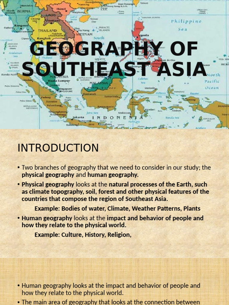 Geography of Southeast Asia Chapter 1 | PDF | Geography | Cambodia
