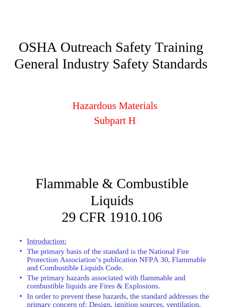 OSHA Hazardous Materials | PDF | Energy Technology | Chemical Process ...