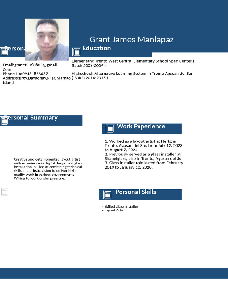 Blue Basic Graduates Resume-WPS Office | PDF