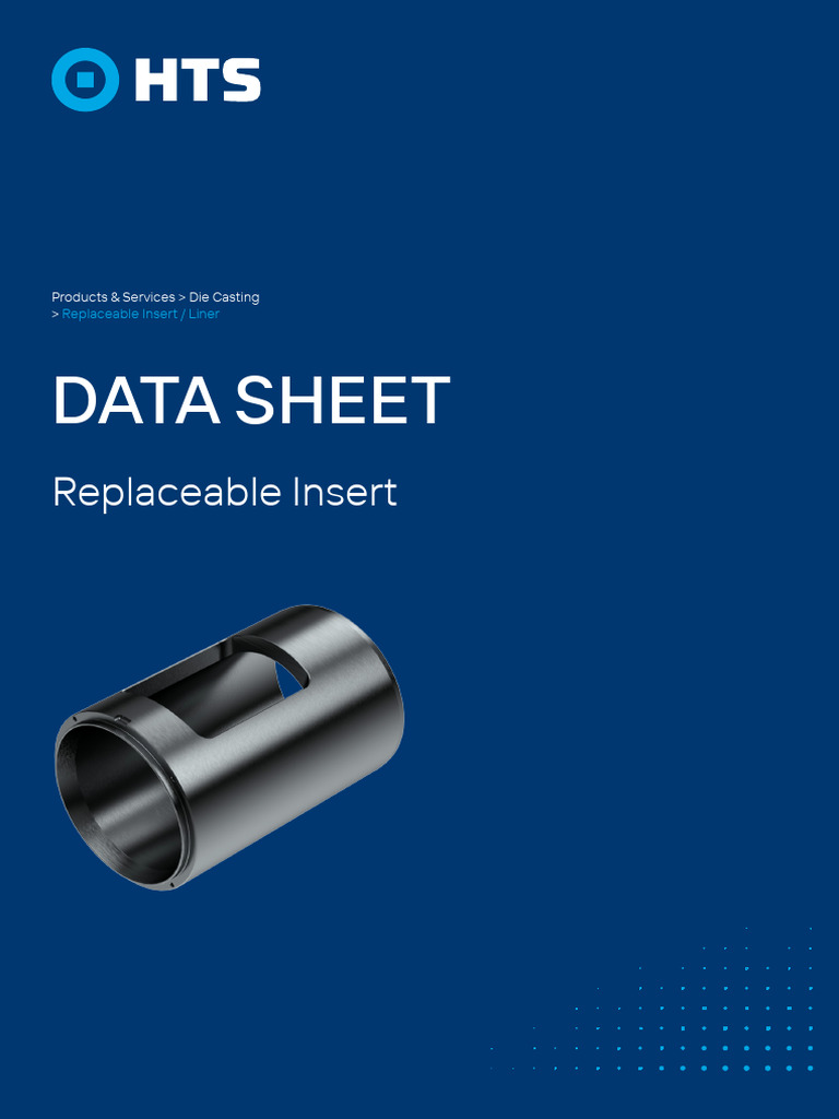 HTS Data Sheet Replaceable Insert - Liner | PDF | Computers