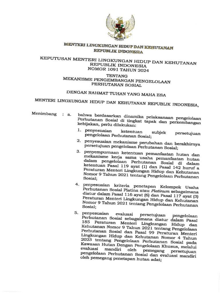 SK. 1091 Pengembangan PS | PDF