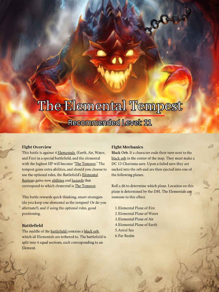 Elemental Tempest Free Demo | PDF