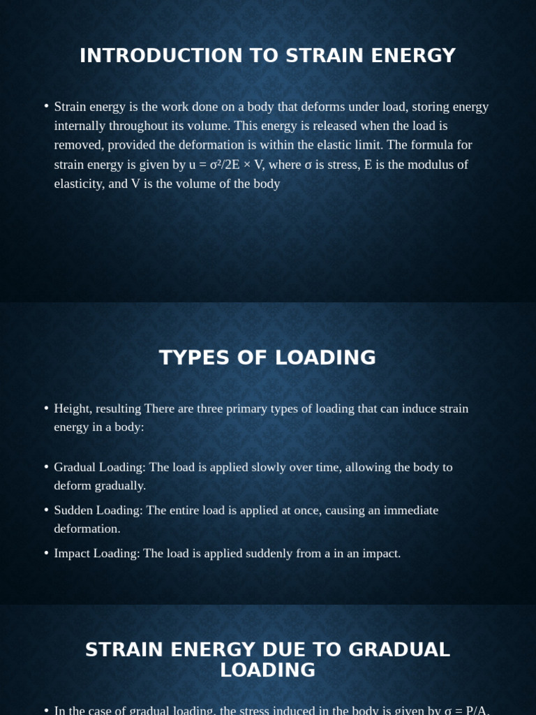 Introduction To Strain Energy | PDF