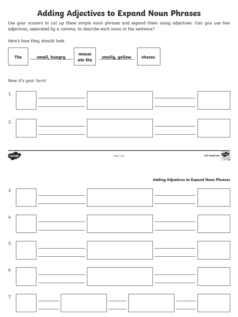 Adding Adjectives To Expand Noun Phrases | PDF