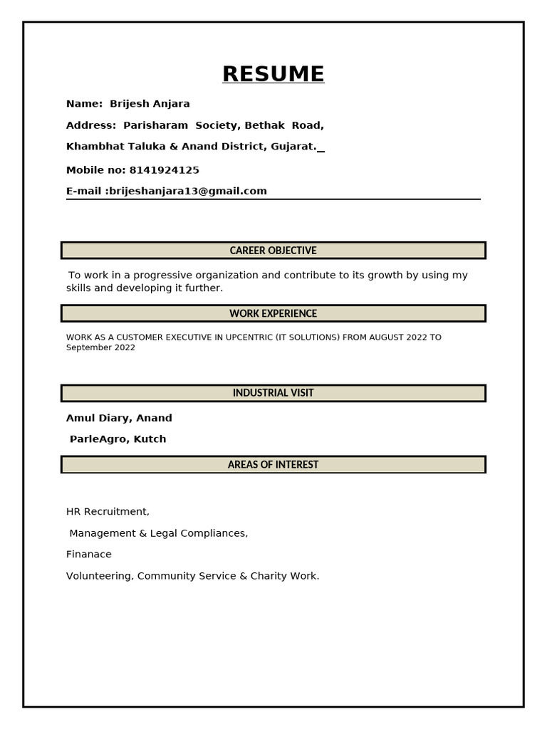 Brijesh Resume NEW | PDF | Career & Growth