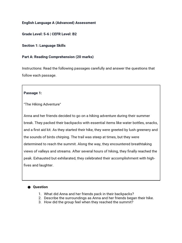 English Language A (Advanced) Assessment NEW | PDF | Renewable Energy ...