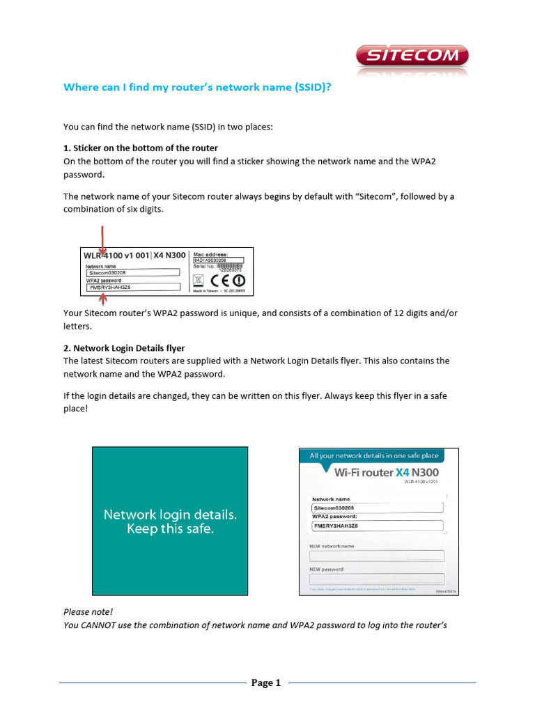 Where Can I Find My Routers Network Name Ssid | PDF | Computers