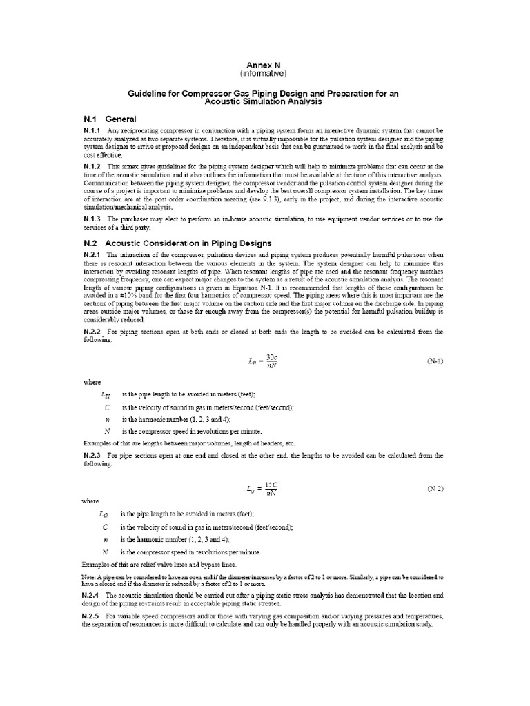 API 618 Annex N Acoustic Simulation Analysis | PDF