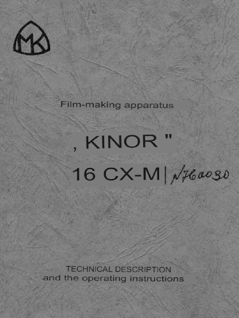 Kinor 16 CX-1M Manual English Translation | PDF