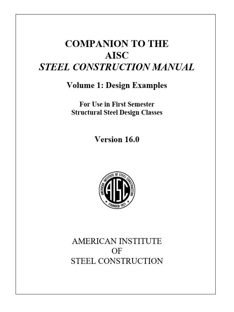 AISC Steel Design Examples v16.0 | PDF | Bending | Beam (Structure)