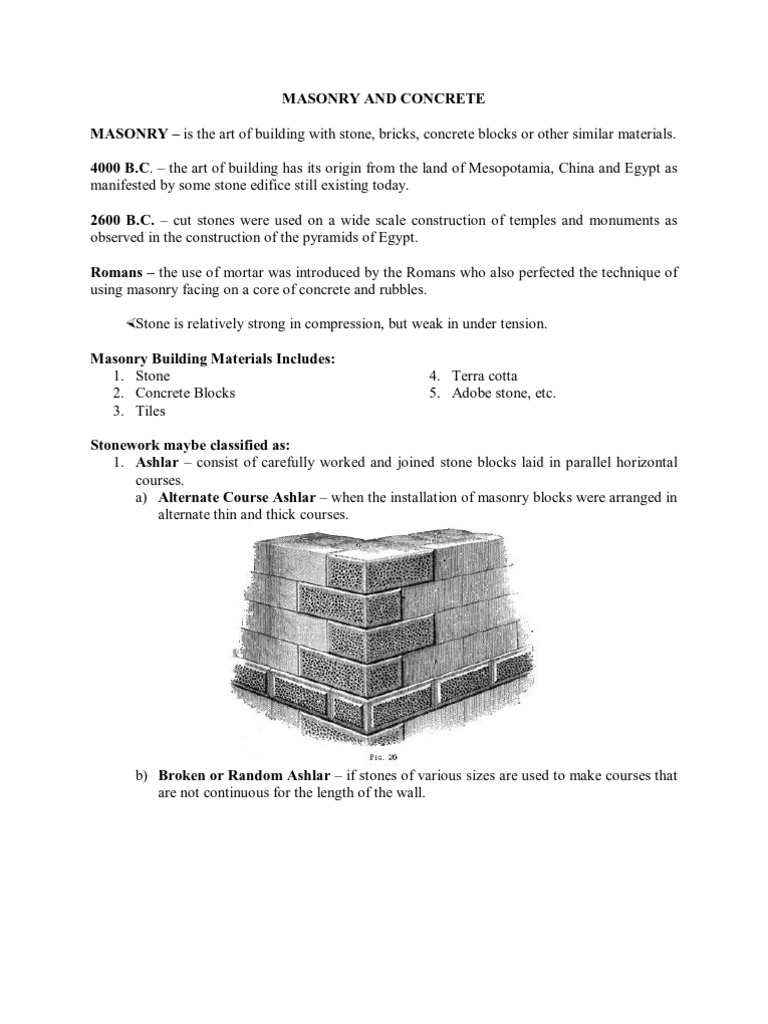 Masonry and Concrete - Fin | PDF | Masonry | Concrete