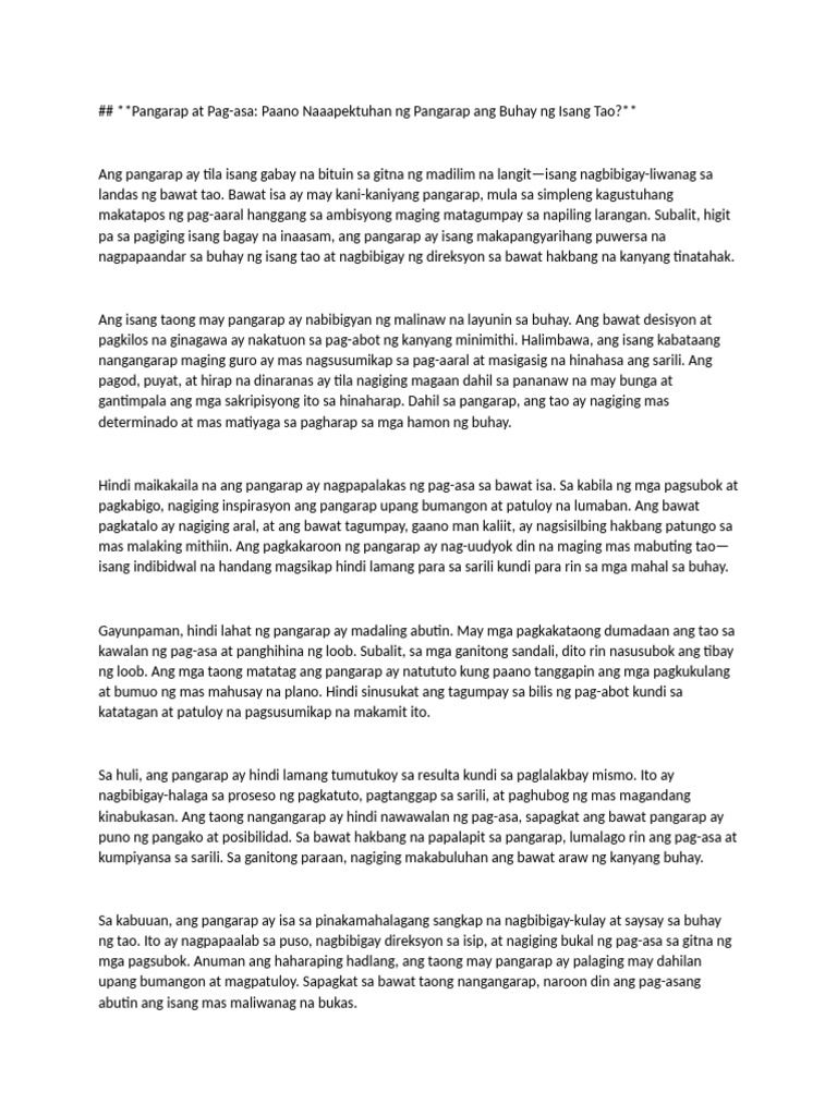 Beed 5 Sanaysay | PDF