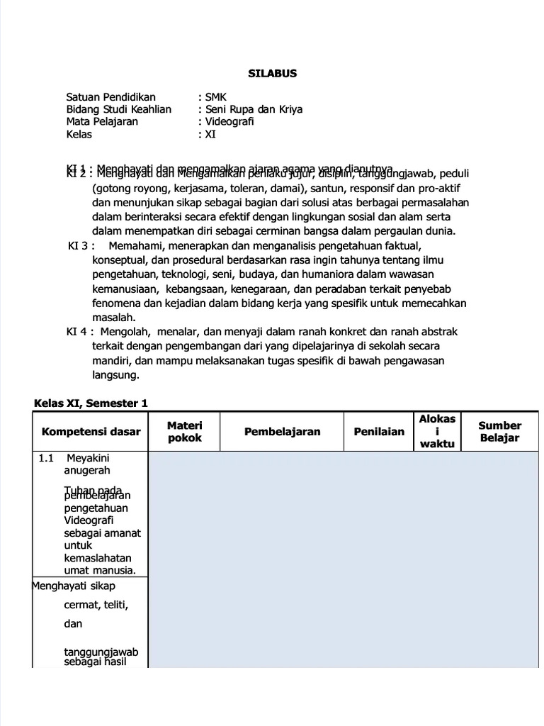 PDF Silabus Videografi - Compress | PDF