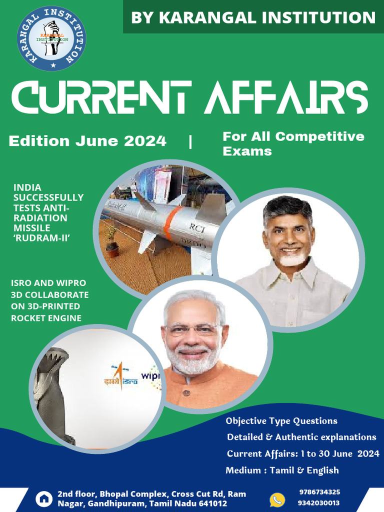 Karangal Academy - June 2024 Current Affairs Magazine | PDF