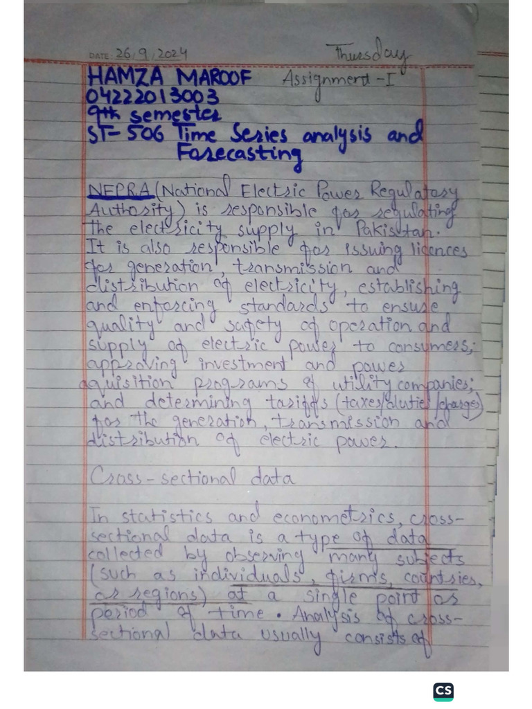 Time Series Analysis And Forecasting Assignment 1and2 Pdf