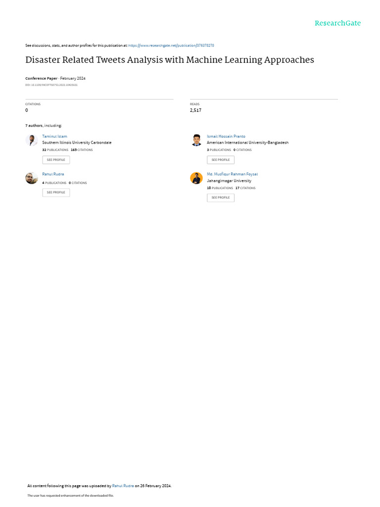 Disaster Tweets: Machine Learning Insights | PDF | Support Vector ...