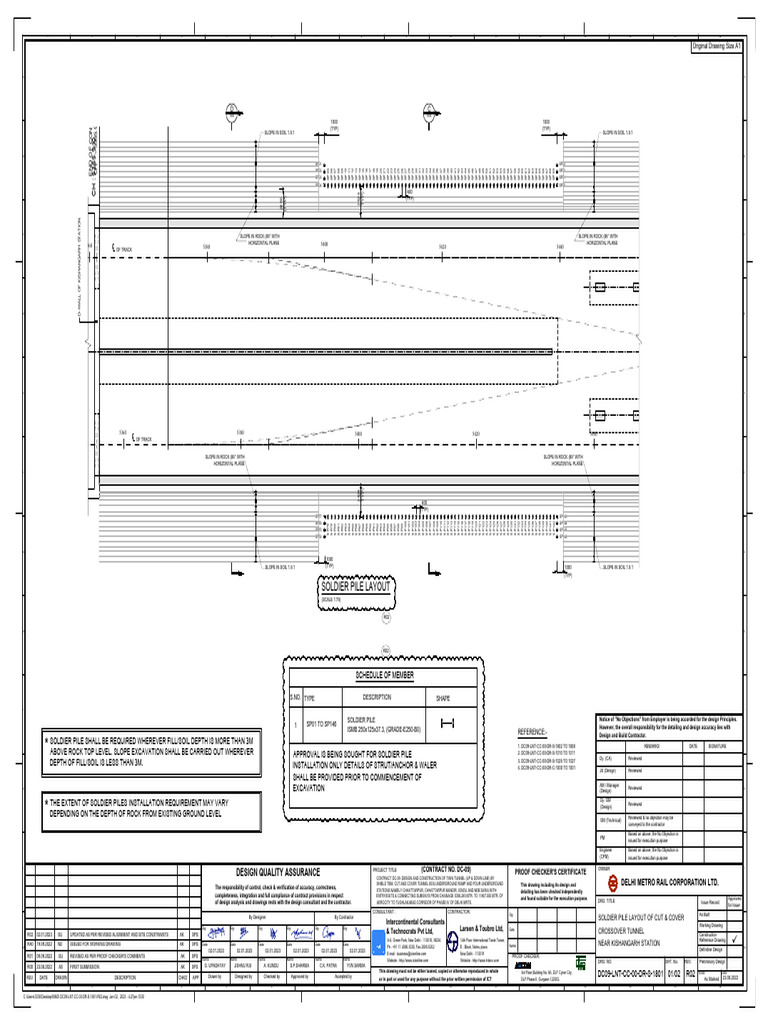 Soldier Pile Layout: Original Drawing Size A1 | PDF