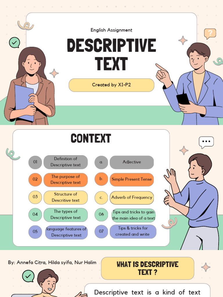 Understanding Descriptive Texts | PDF | Word | Adjective