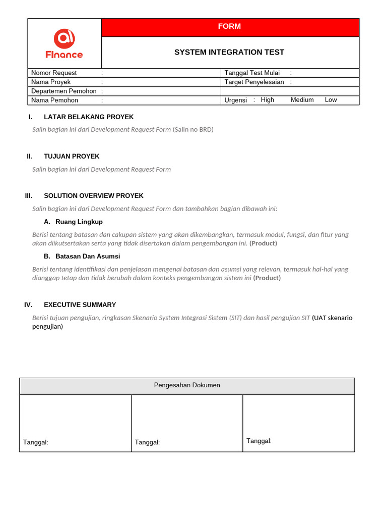 System Integration Test Draft - 01 | PDF