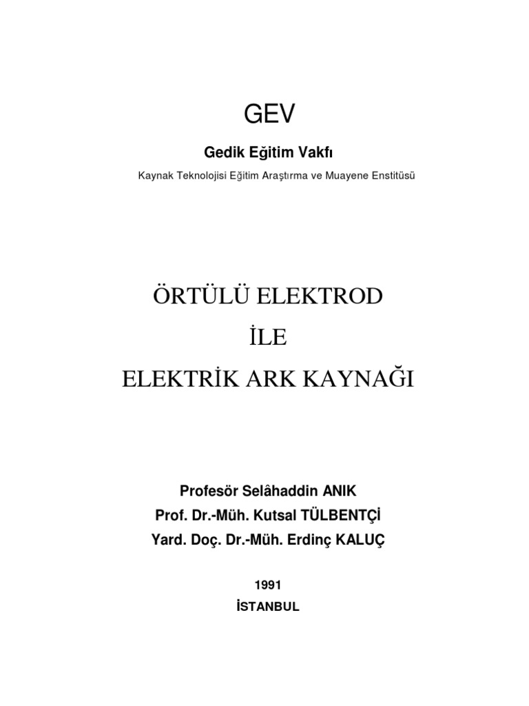 (Kaynak Tek.) Gedi̇k Eği̇ti̇m Vakfi | PDF