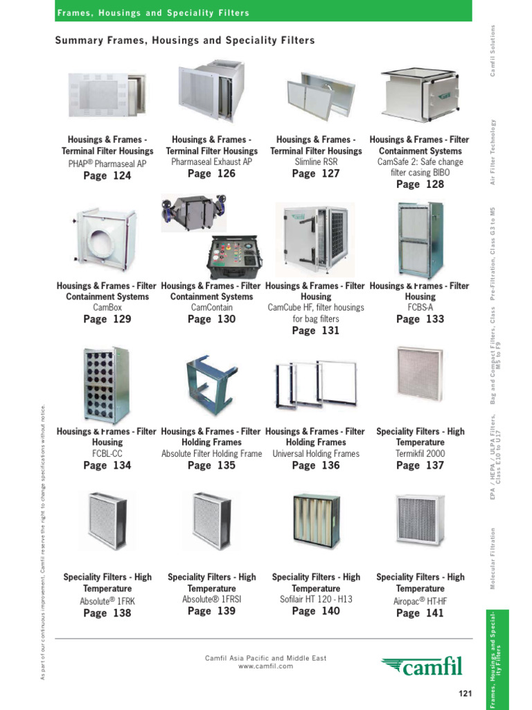 Frames, Housings and Speciality Filters | PDF | Duct (Flow)