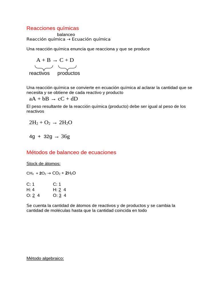 Reacciones Quimicas | PDF | Ciencia y matemáticas | Tecnología