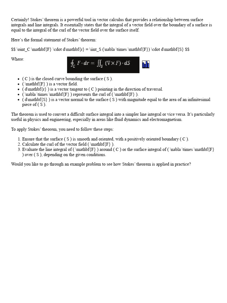 Understanding Stokes' Theorem in Calculus | PDF | Integral | Sphere