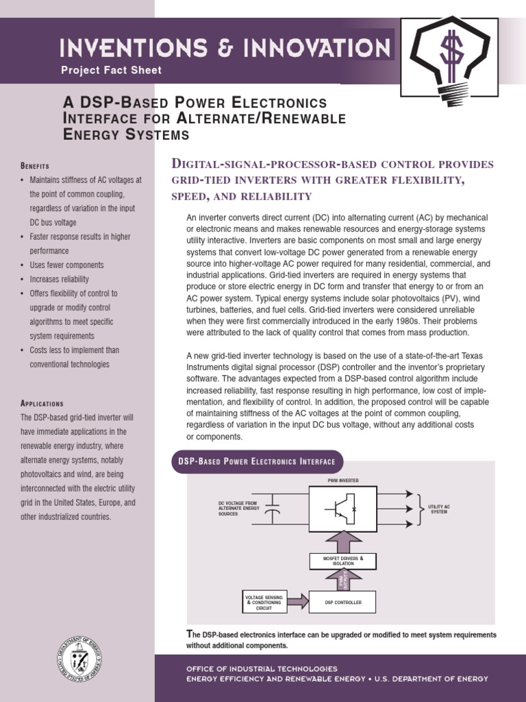 A Dsp Based Power Electronics Pdf Power Inverter Direct Current