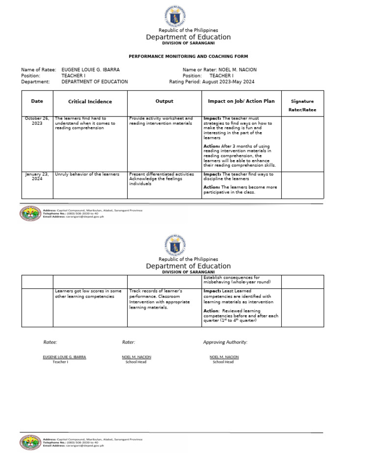 PMC-NCIS-IBARRA | PDF | Teachers | Reading Comprehension