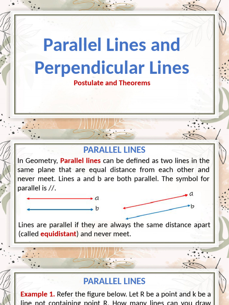 Math 8 Perpendicular | PDF | Perpendicular | Line (Geometry)