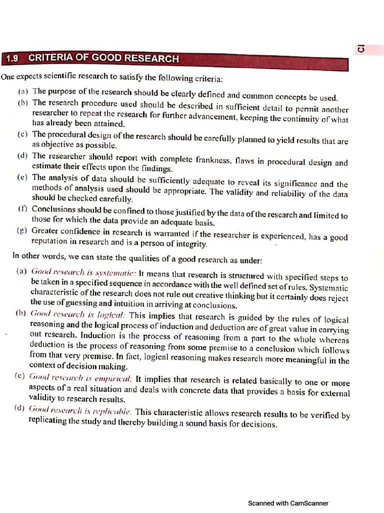 Criteria For Good Research | PDF