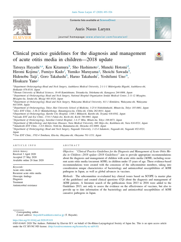 Japanese Guidelines AOM | PDF | Health Care | Diseases And Disorders