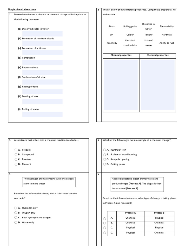 Understanding Chemical Reactions Basics | PDF | Chemical Reactions ...