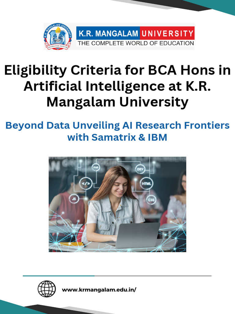 Eligibility Criteria For BCA Hons in Artificial Intelligence at K.R. Mangalam University | PDF ...