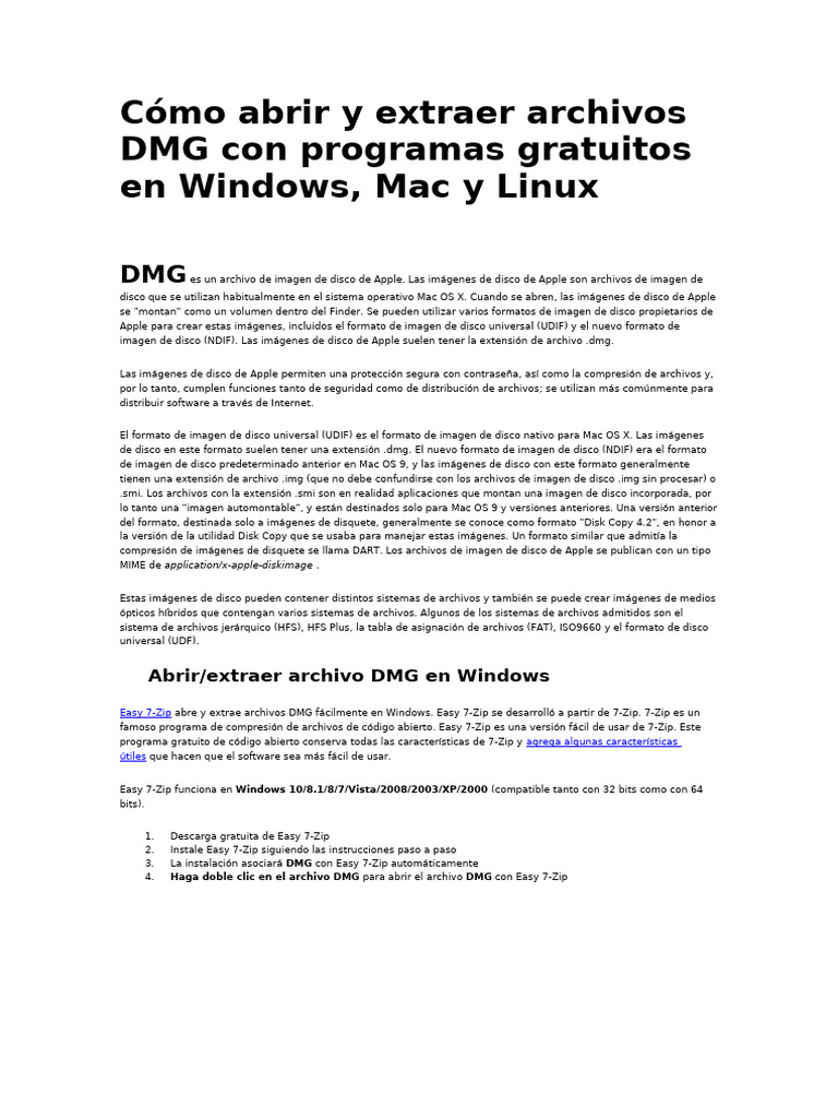 Cómo Abrir y Extraer Archivos DMG Con Programas Gratuitos en Windows ...